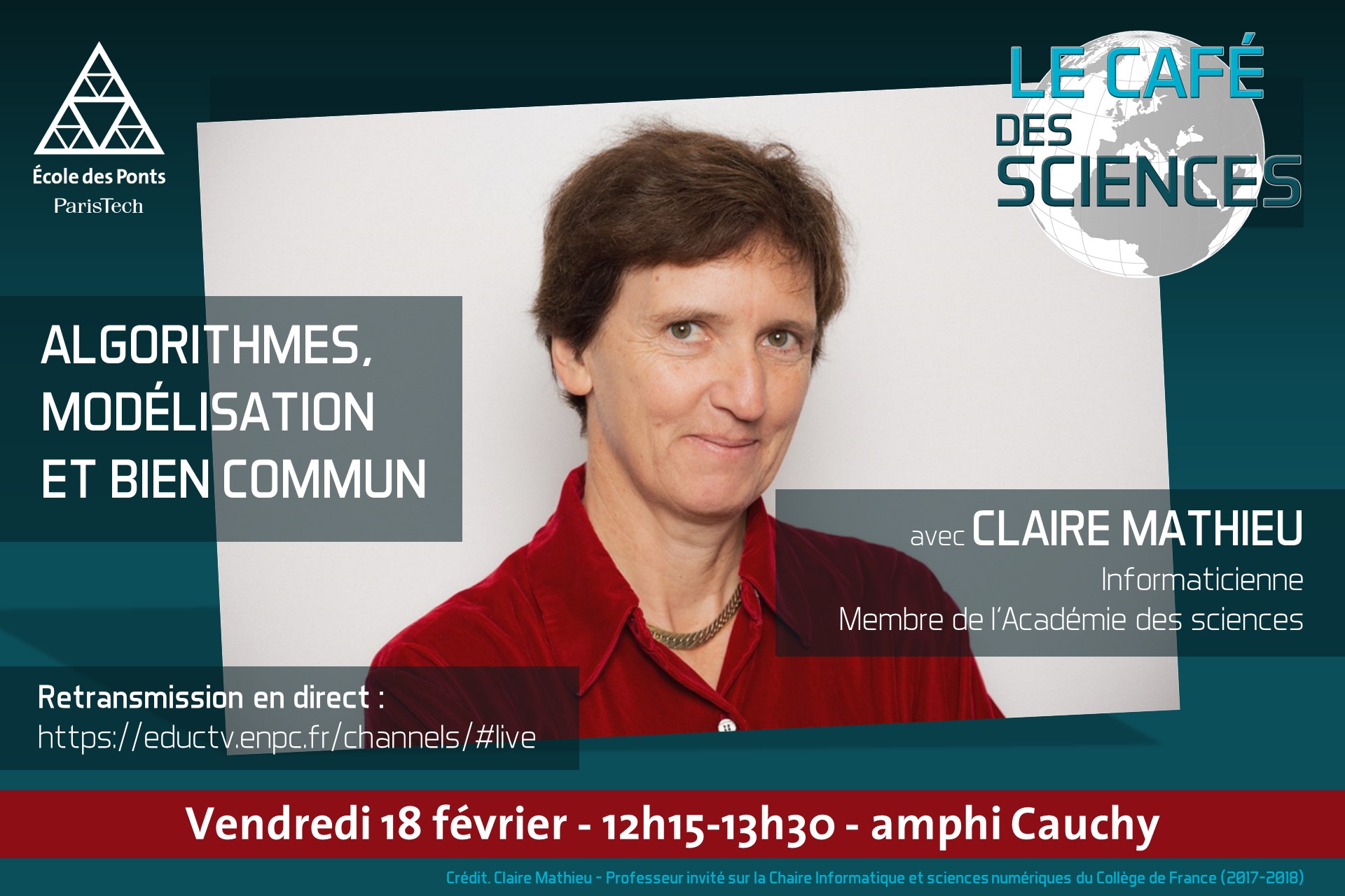 Café des Sciences du 18 février : Claire Mathieu